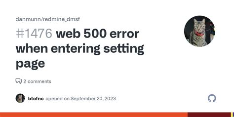 Web 500 Error When Entering Setting Page · Issue 1476 · Danmunn