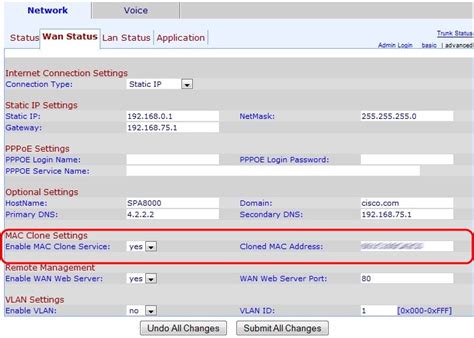 MAC Address Clone Configuration On SPA Phone Adapter Cisco