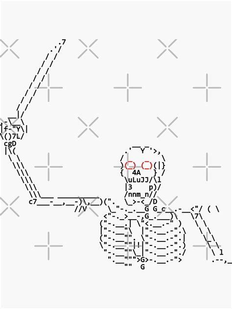 Ascii Art Pirate Skeleton Sticker For Sale By Hadicazvysavaca Redbubble