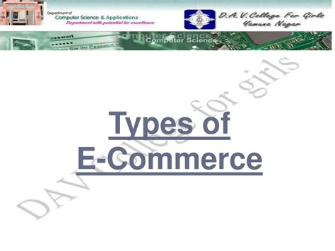 5 Types Of E Commerce Classification Powerpoint Ppt Electronic