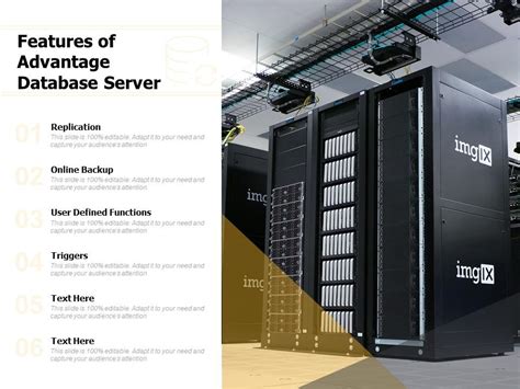 features of advantage database server powerpoint presentation designs