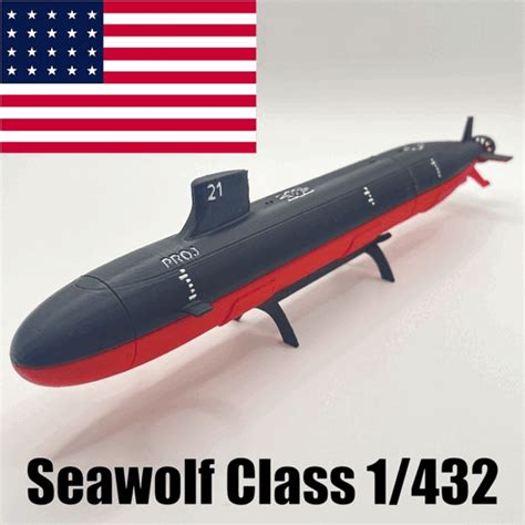 3d Printable Seawolf Class Submarine 1432 Military Nuclear Navy Usa