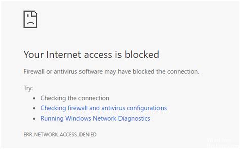 Fixing ERR NETWORK ACCESS DENIED In Chrome Solved Windows Bulletin