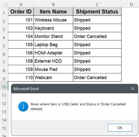 How To Delete Rows Based On Criteria Using Vba Macro Excel Insider