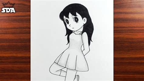 How To Draw Shizuka From Doraemon Step By Step Easy Drawing Ideas