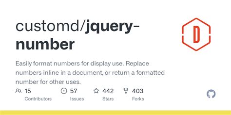 Github Customdjquery Number Easily Format Numbers For Display Use