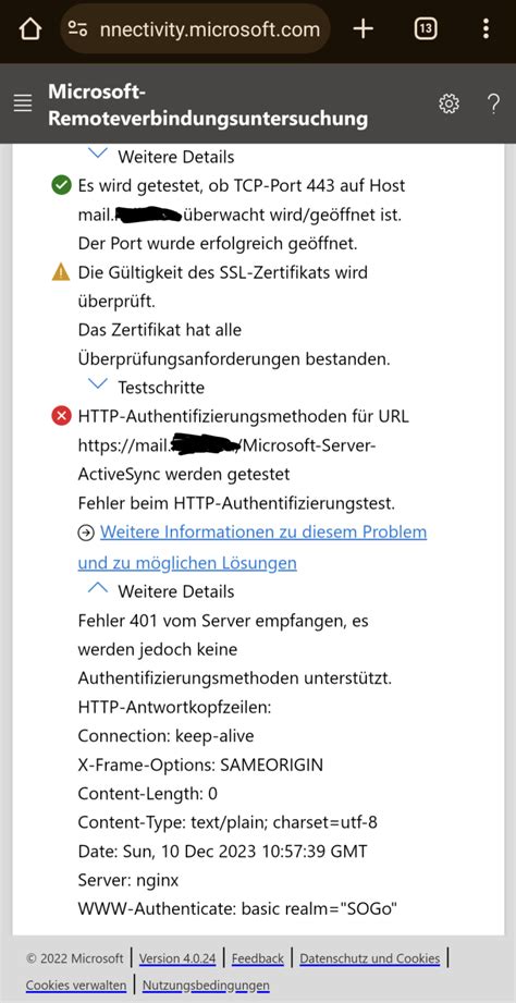 Outlook And Autodiscover Suddenly Incompatible Mailcow Community