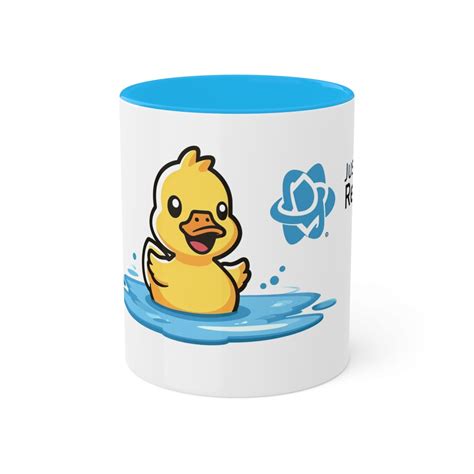React Programmer Mug Cute Duck Coding Humor Coffee Cup Developer Work From Home Office T