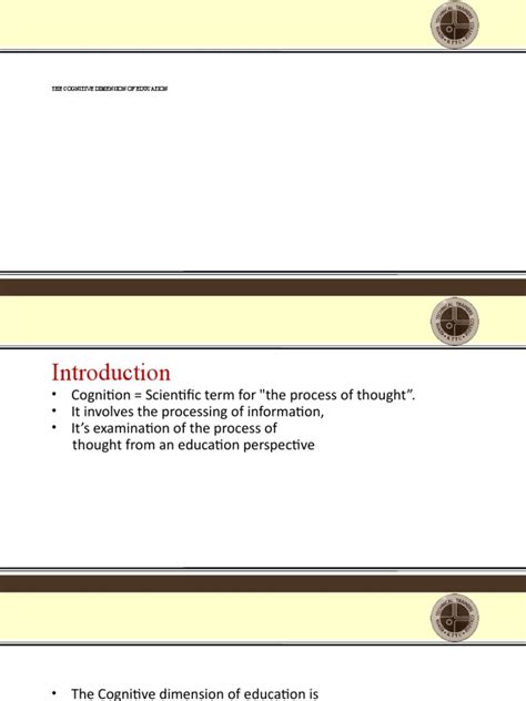 Cognitive Dimension Of Education Pdf Knowledge Truth