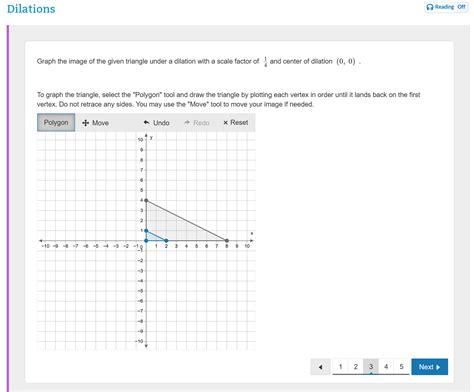 Dilations Reading Off Graph The Image Of The Given Triangle Under A