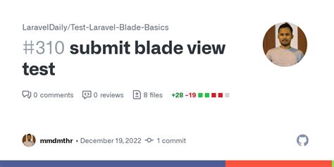 submit blade view test by mmdmthr · pull request 310 · laraveldaily