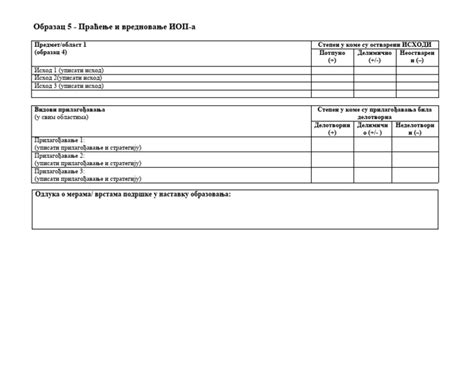 5 Образац за праћење и вредновање ИОПа НОВО Pdf