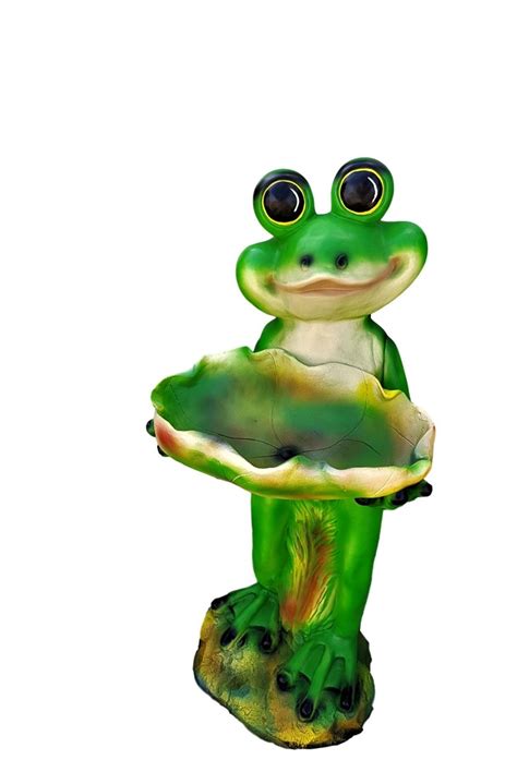 Figurka Ogrodowa Żaba Ropucha Z LiŚciem 7344004318 Oficjalne