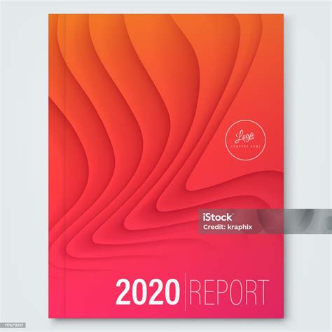 커버 디자인 템플릿 빨간색 그라데이션 색상 배경에 최소한의 추상 곡선 웨이브 모양입니다 연례 보고서 표지 브로셔 포스터 보고서에