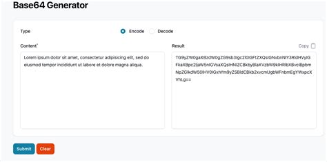 Base64 Generator Tinydevkit