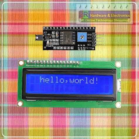 jual 16x2 1602 blue backlight spi i2c module lcd character kota