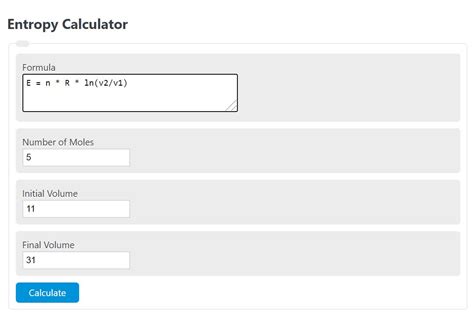 Entropy Calculator Formula Example Calculator Academy