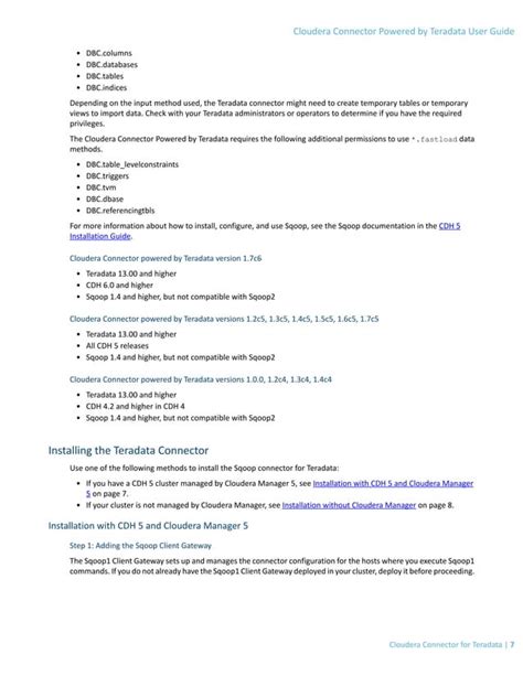 Cloudera Connector For Teradatapdf