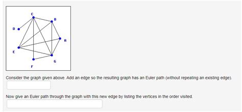 Solved Consider the graph given above. Add an edge so the | Chegg.com