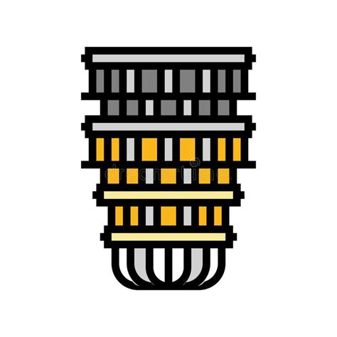 Computer Quantum Technology Color Icon Vector Illustration Stock Illustration Illustration Of