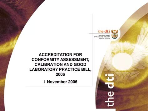 Ppt Accreditation For Conformity Assessment Calibration And Good Laboratory Practice Bill