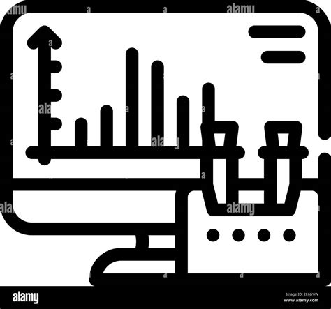 Computer Analysis Of Vaccine Line Icon Vector Illustration Stock Vector Image And Art Alamy