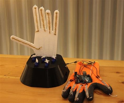 controllable robotic hand with flex sensors and servos robot robot arm