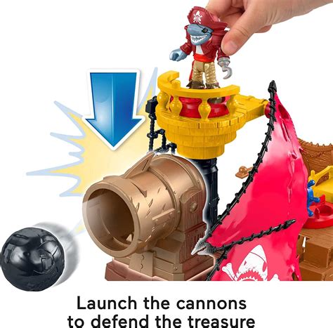 Fisher Price Imaginext Preschool Toy Shark Bite Pirate Ship Playset