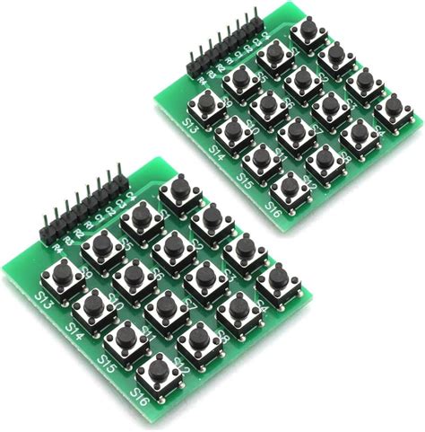 Ganasome 2 Pack Universal 4x4 Matrix Keypad Module With 16