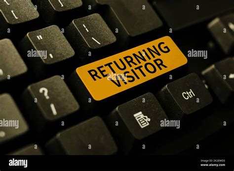 Text Showing Inspiration Returning Visitor Business Idea When Someone