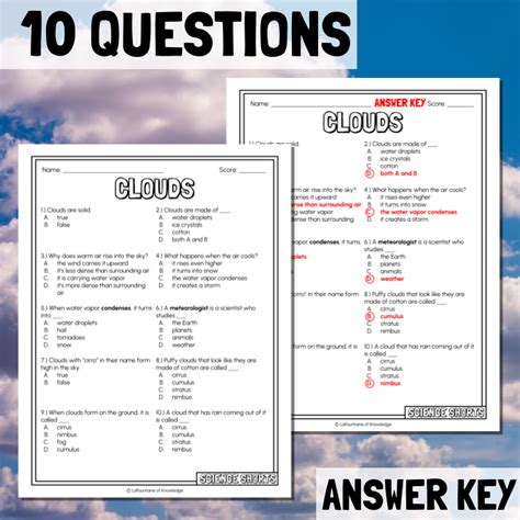 Clouds Reading Comprehension Passage Print And Digital Classful