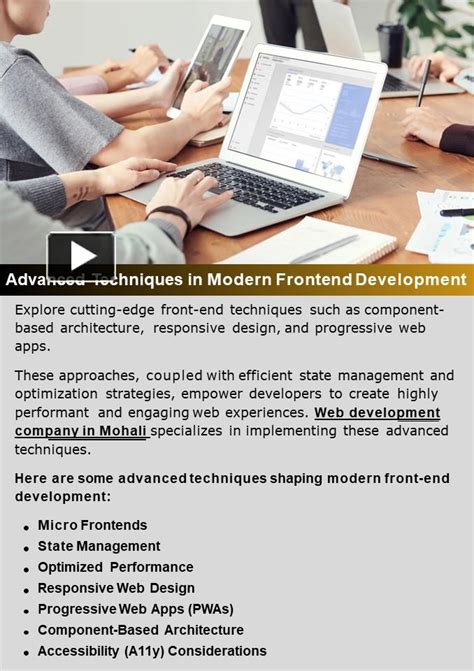 Ppt Advanced Techniques In Modern Frontend Development Powerpoint
