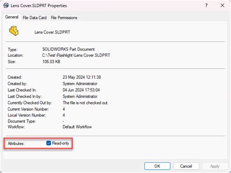 Read Only Error From SOLIDWORKS PDM