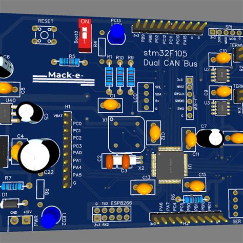 stm32f105 dual can bus dev board