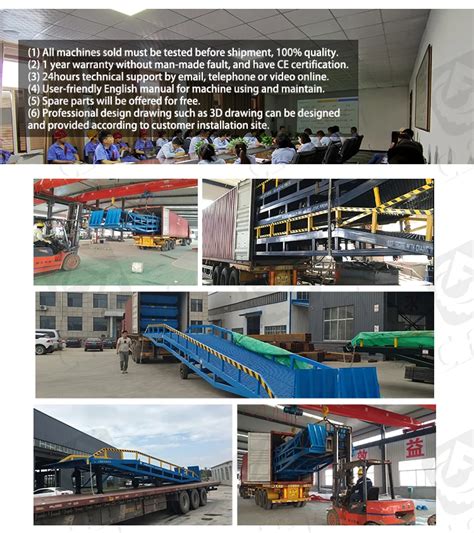 Movable Dock Ramp Loading Dock Platform 6ton 8ton 10ton 12ton 15ton Mobile Loading Ramp With Ce