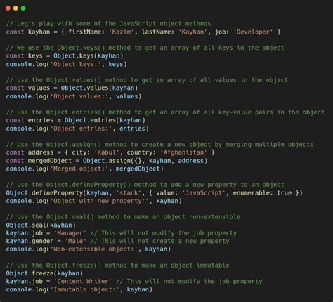kazim kayhan on linkedin javascript objects