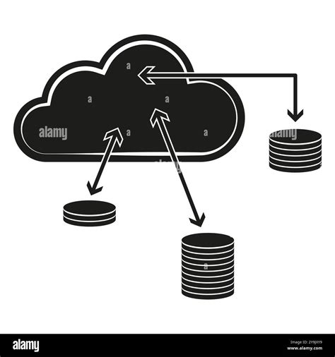 Cloud Data Icon Storage Vector Symbol Database Connection