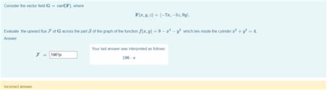 Solved Consider The Vector Field G Curl F Where F X Y Z