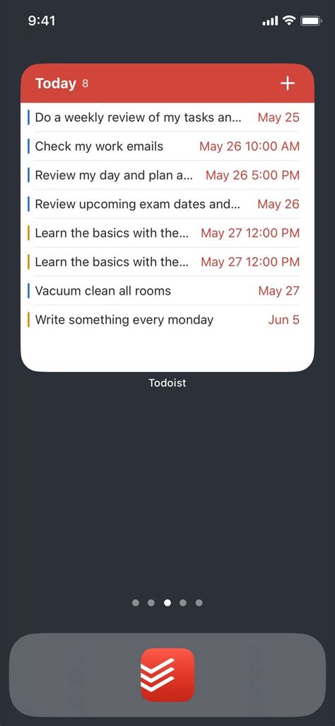 Widget Ui From Todoist Ios App Ux Design Inspiration Ui Ux Design