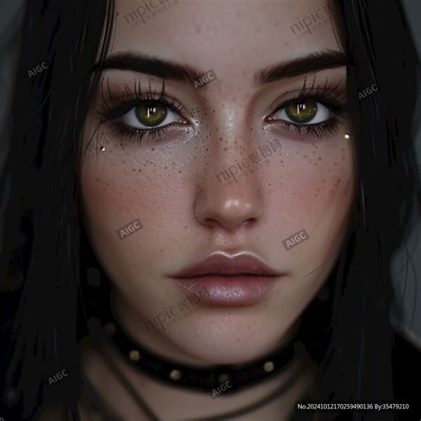 Ai创作图写实少女 雀斑美人详情 写实人物插画 数字肖像插画 雀斑美人主图 雀斑美人图片 写实人物设计 写实美女 写实漫画人物 数字美女插画 Cg头像 大理石莉薇娅头像 琥珀色眼睛 Poly