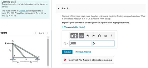 Solved Learning Goal: To use the method of joints to solve | Chegg.com