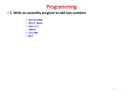 8085 Instruction Set And Programming Ppt