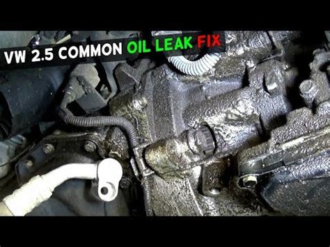 VW JETTA GOLF BEETLE RABBIT 2.5 OIL LEAK FIX | COMMON OIL LEAK - YouTube