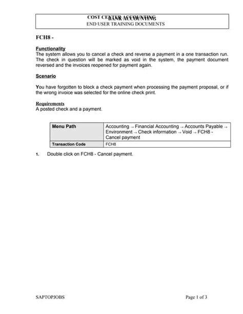 Fb08 How To Reverse A Document In Sap T Code Docx