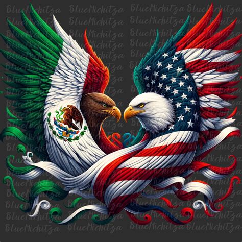 Mexico Usa Eagles Flags Mexicanamerican Viva Mexico Png Design File Download Png Maga Mexican