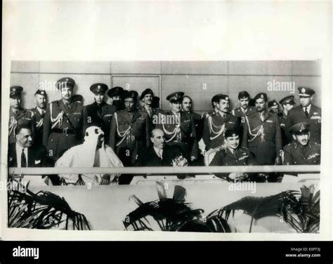 Feb 02 1957 Colonel Nasser And Arab Leader Watch Parade Of Egyptian