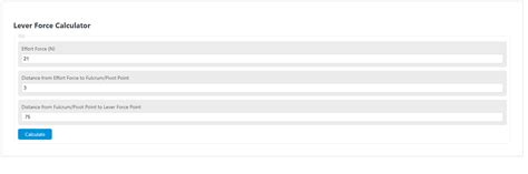 Lever Force Calculator Calculator Academy