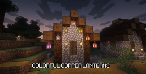 Colorful Copper Lanterns Minecraft Mod