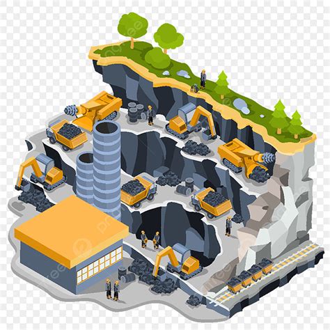 Coal Mining Isometric Vector Hd Images Vector Isometric Illustration
