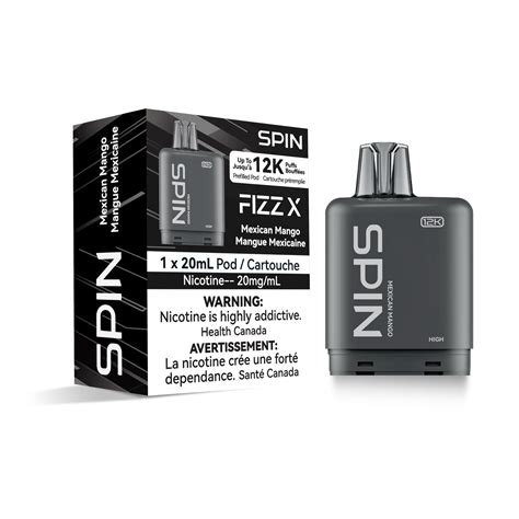 Spin Fizz X Pod 12000 Puffs Mexican Mango Spin Vape Spin Vape